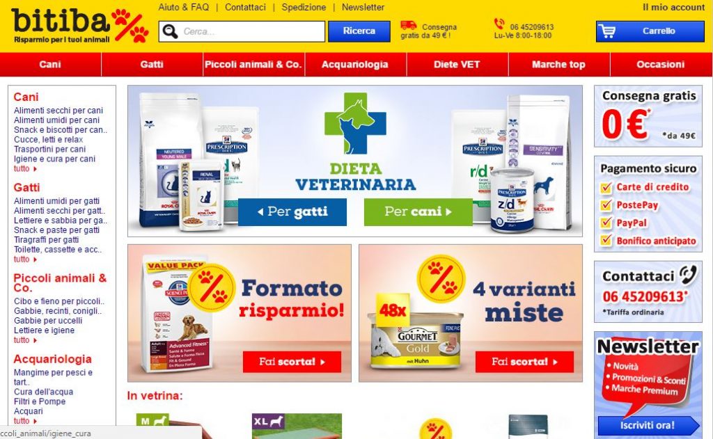 Bitiba: il nuovo e-commerce di prodotti per cani, gatti, pesci e ...