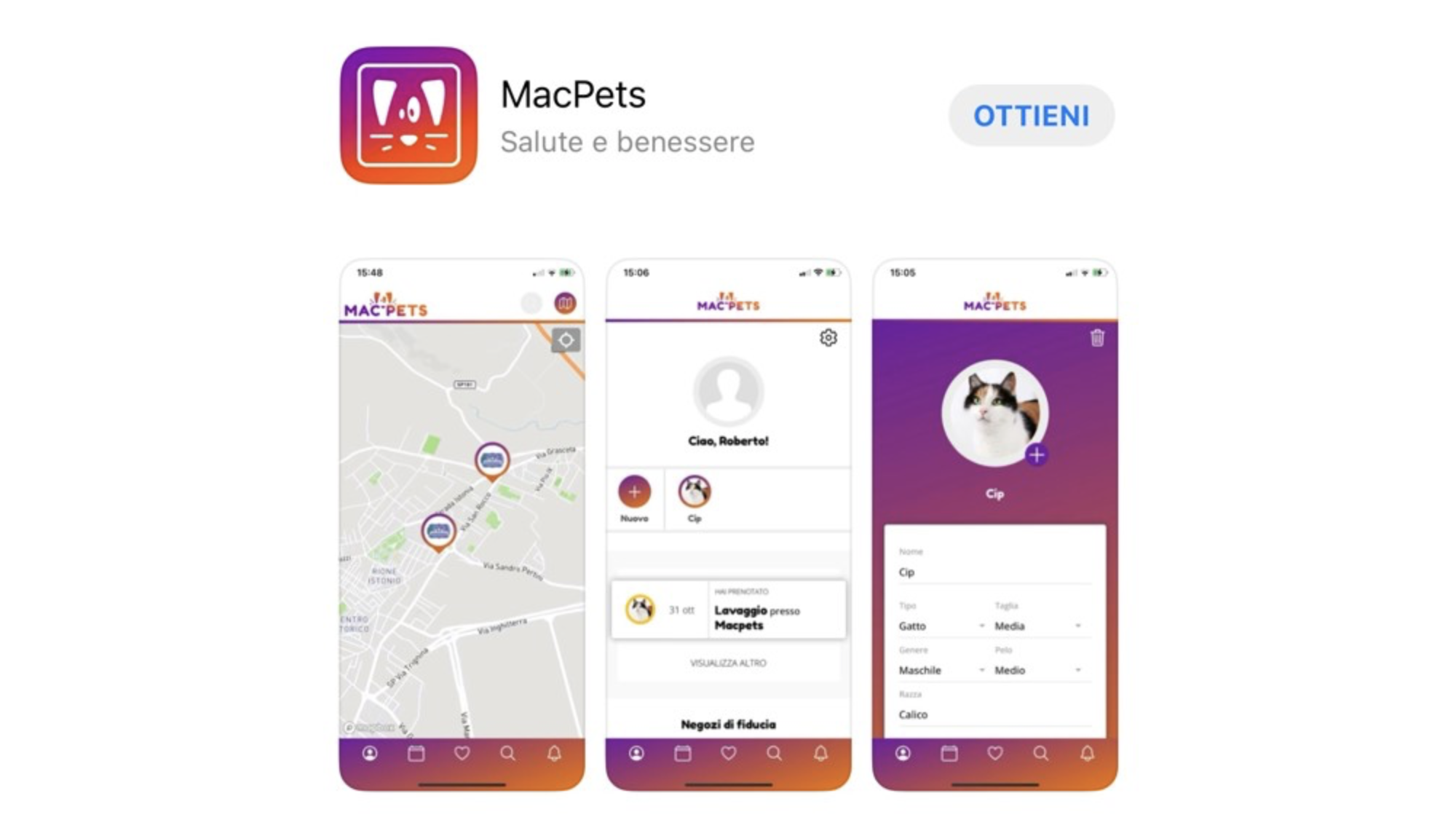 Mac Pets, l'app che mette in contatto toelettatori e pet parents