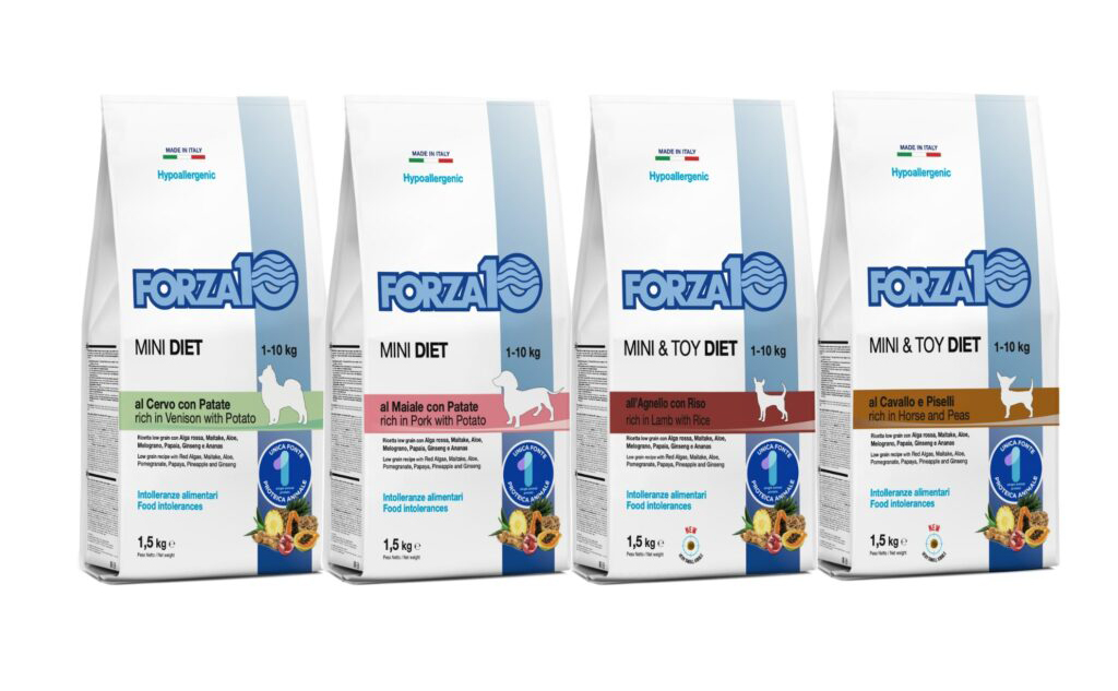 Forza10 amplia la gamma Diet con nuove formule per cani mini e toy